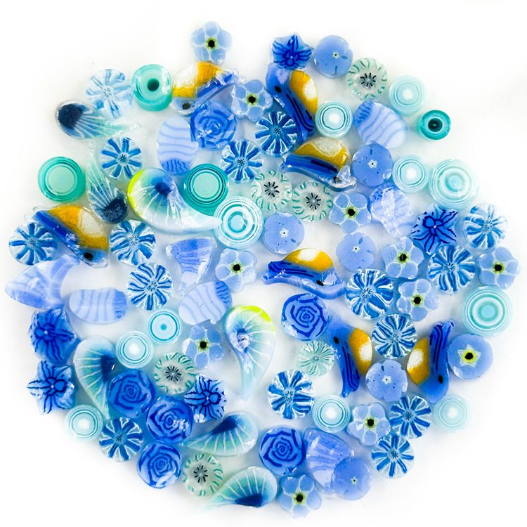 Murrine - Blue - Mix - 90COE | Buy Online | Tabitha's Glass Emporium