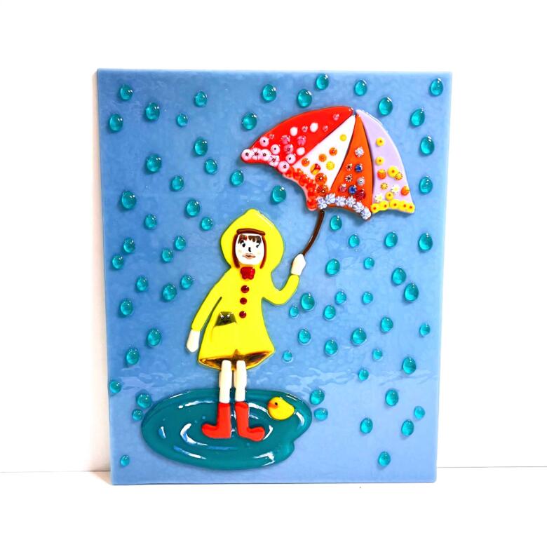 Fused Glass Joyful Rain Dance 90COE | Buy Online | Tabitha's Glass Emporium