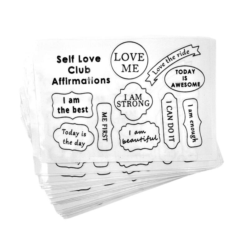 Self Love Affirmation Stickers | Tabitha's Glass Emporium