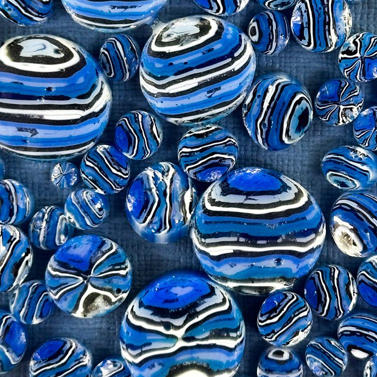 Murrine - Mix Size - Blue Planet - 96COE | Tabitha's Glass Emporium