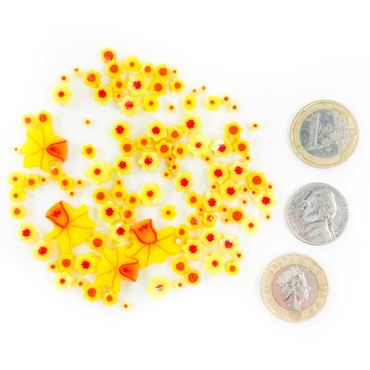 Murrine - Mixed Size - Daffodil - 90COE | Tabitha's Glass Emporium