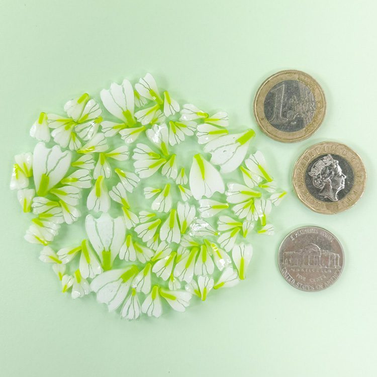 Murrine - Mixed Size - Snowdrop - 90COE | Tabitha's Glass Emporium